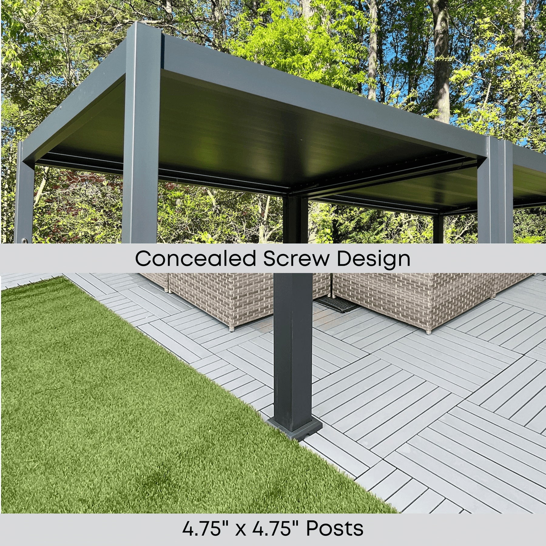 Bon Pergola 13'x19' Motorized Louver with Edge Lighting Villa Pergola ...