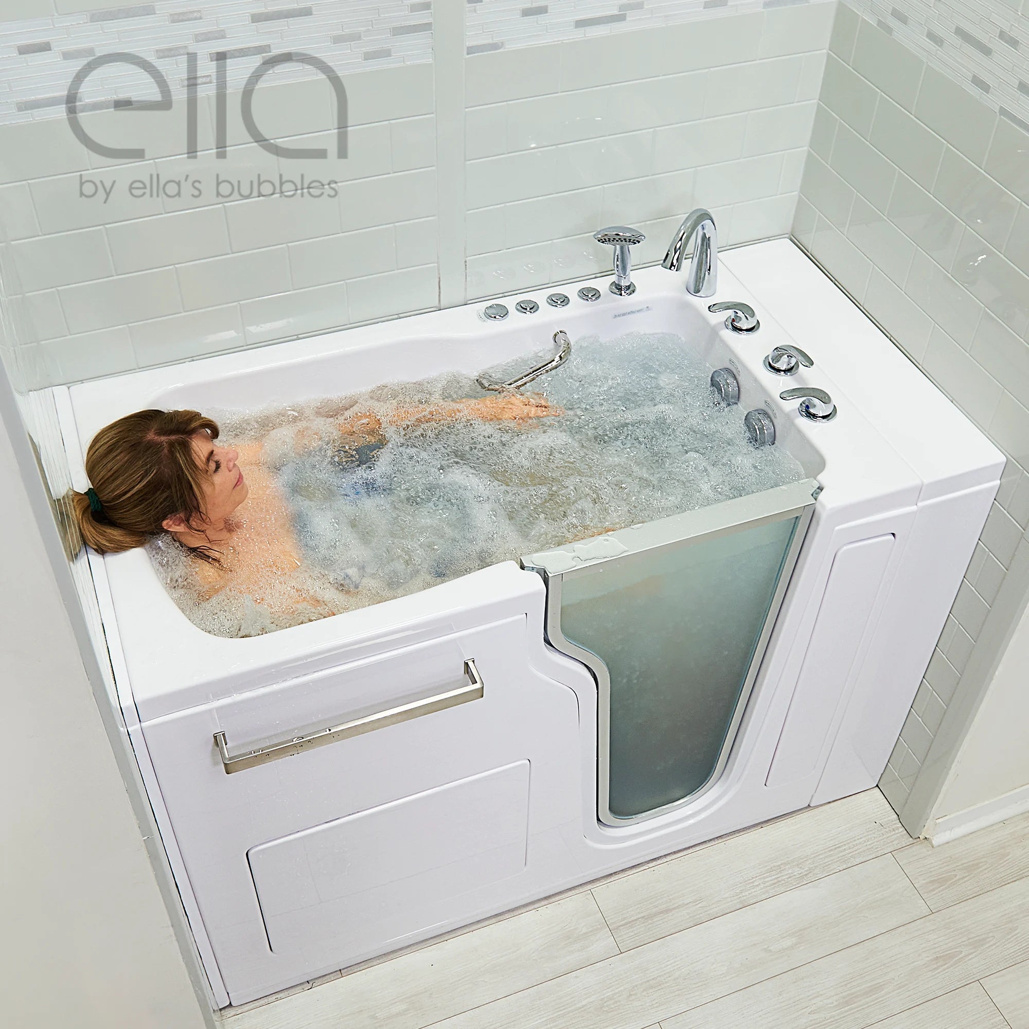 Ella's Bubbles Ultra Acrylic Walk-In Tub 30″x52″ (76cmx132cm) Dual ...