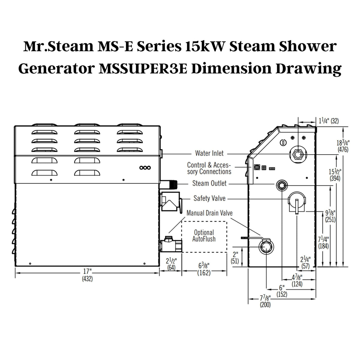 Mr. Steam 15kW MS-E Series Steam Shower Generator MSSUPER3E | Vital ...