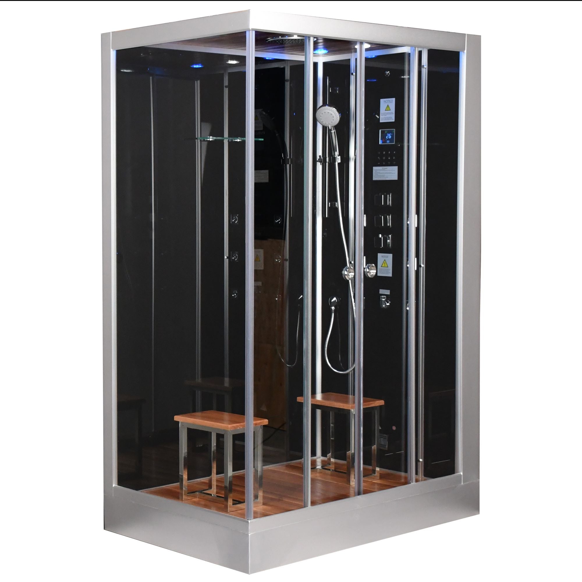 Platinum Walk-In Steam Shower | 59” x 35.4” x 89” DZ961F8 | Vital ...
