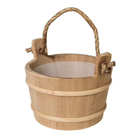 Prosaunas Lined Wood Sauna Bucket, Rope Handle, 4-Liter 127679 | Vital ...