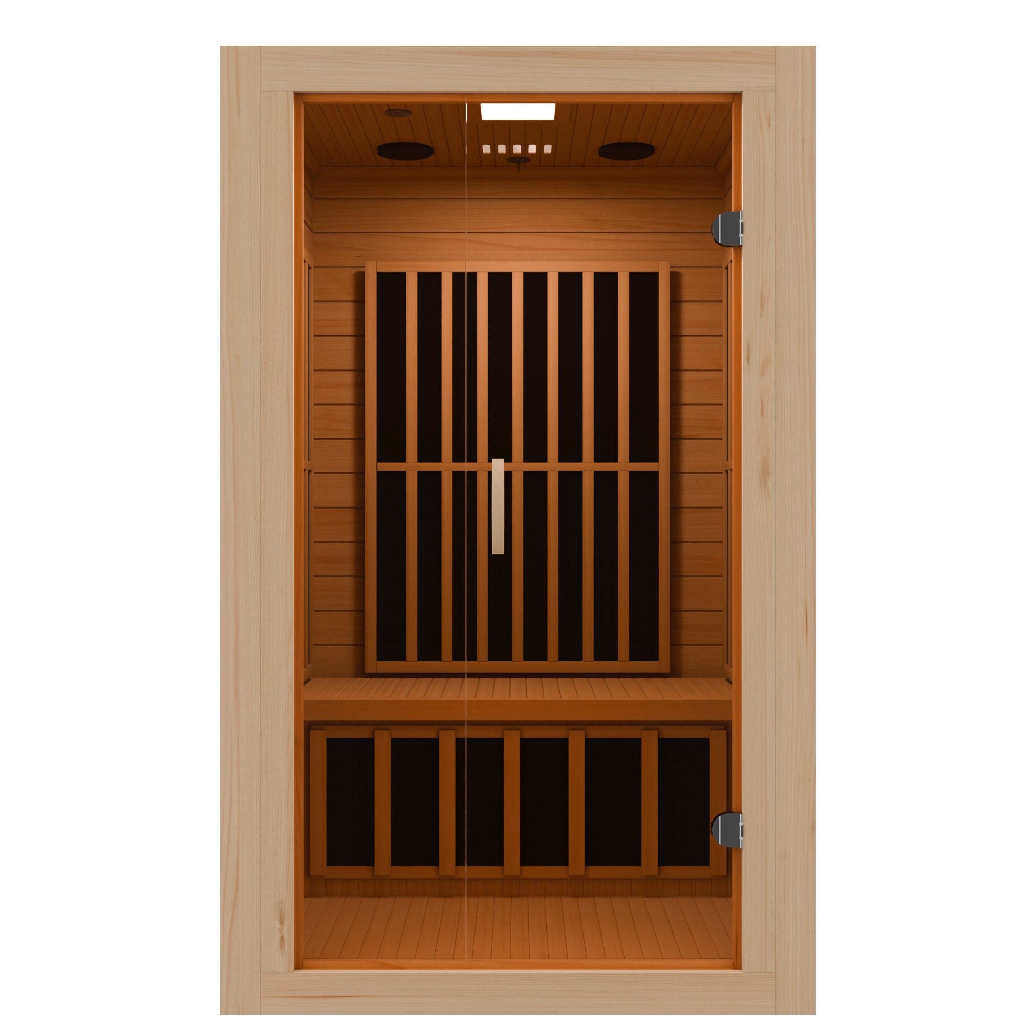 SteamSpa Viti 2-Person Carbon FAR Infrared Hemlock Wooden Indoor Home ...