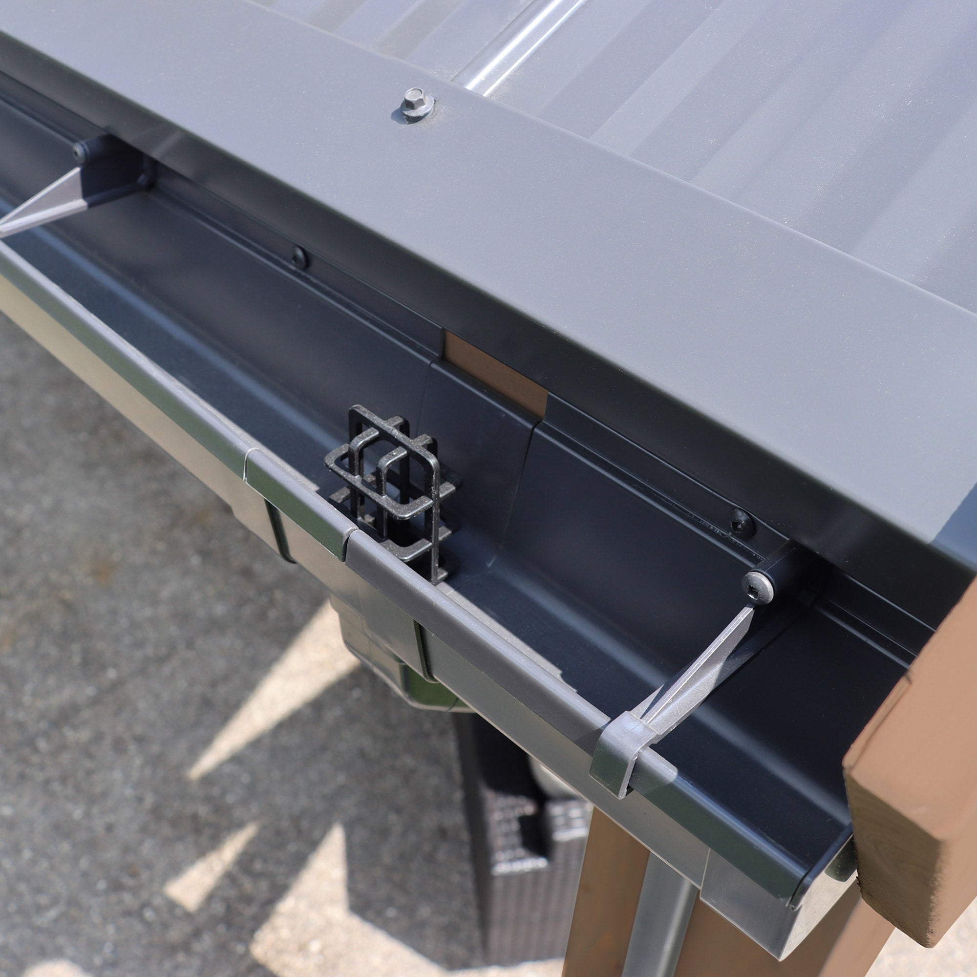 Yardistry Rain Gutter Kit for the 14' x 34' Carport Pavilion YM12992COM ...