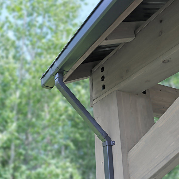 Yardistry Rain Gutter Kit for the 16' x 14' Timber Frame Pavilion ...
