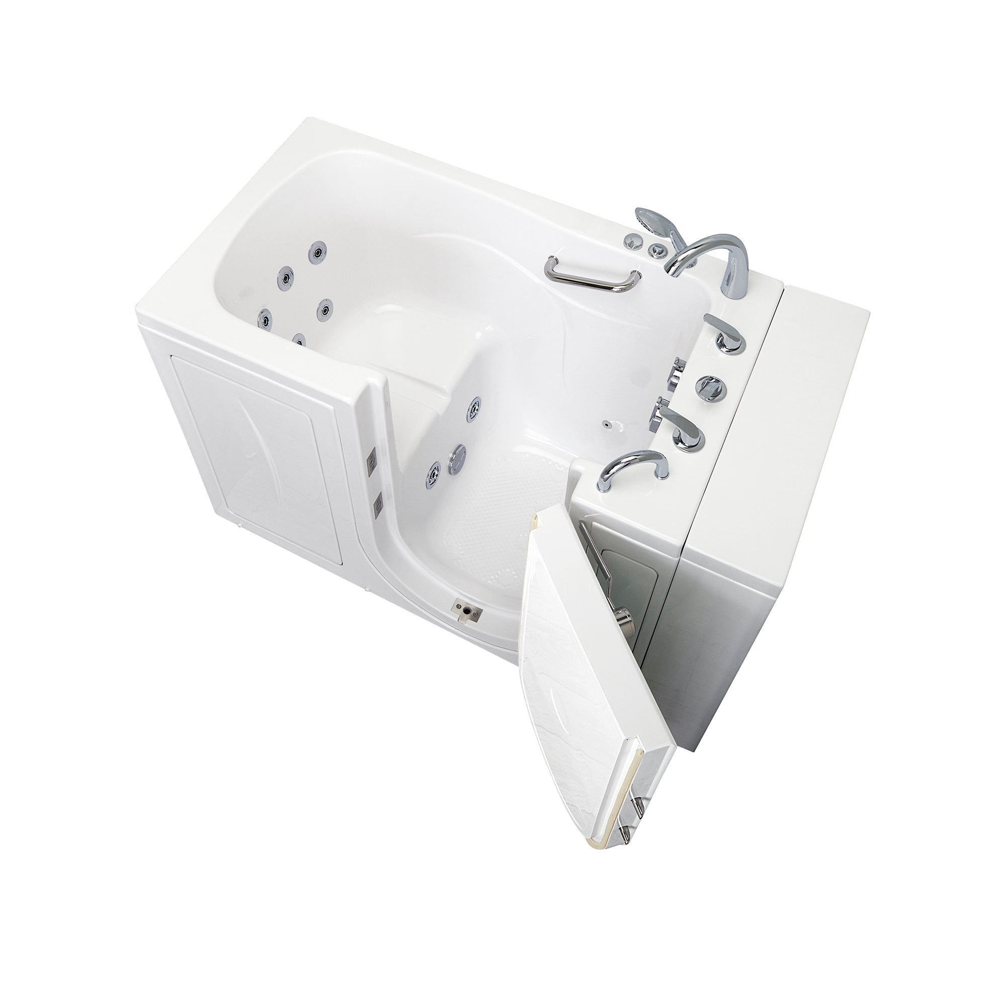 Ella's Bubbles Monaco 32"x52" Acrylic Walk-In Bathtub with 5 Piece Fast ...